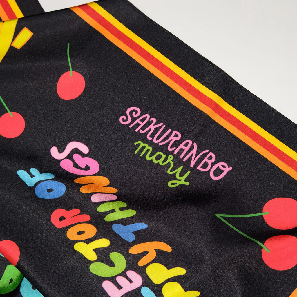 Snackfood Lettering scarf - satin – Snackfood Design